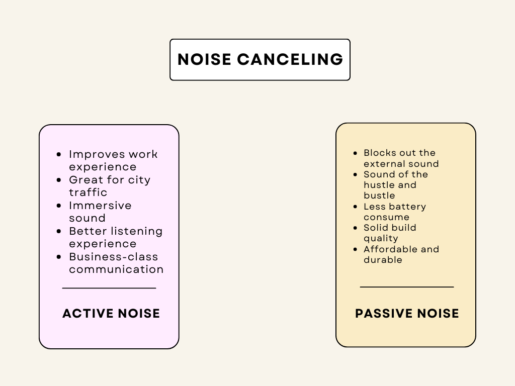 Which is better active or passive noise cancelling headphone?