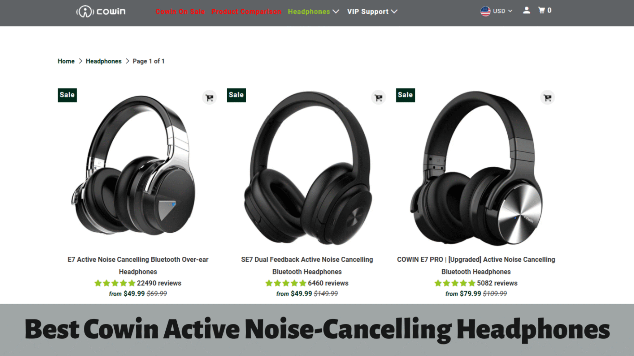5 Best Cowin Active Noise Cancelling Headphones Reviews & Comparison